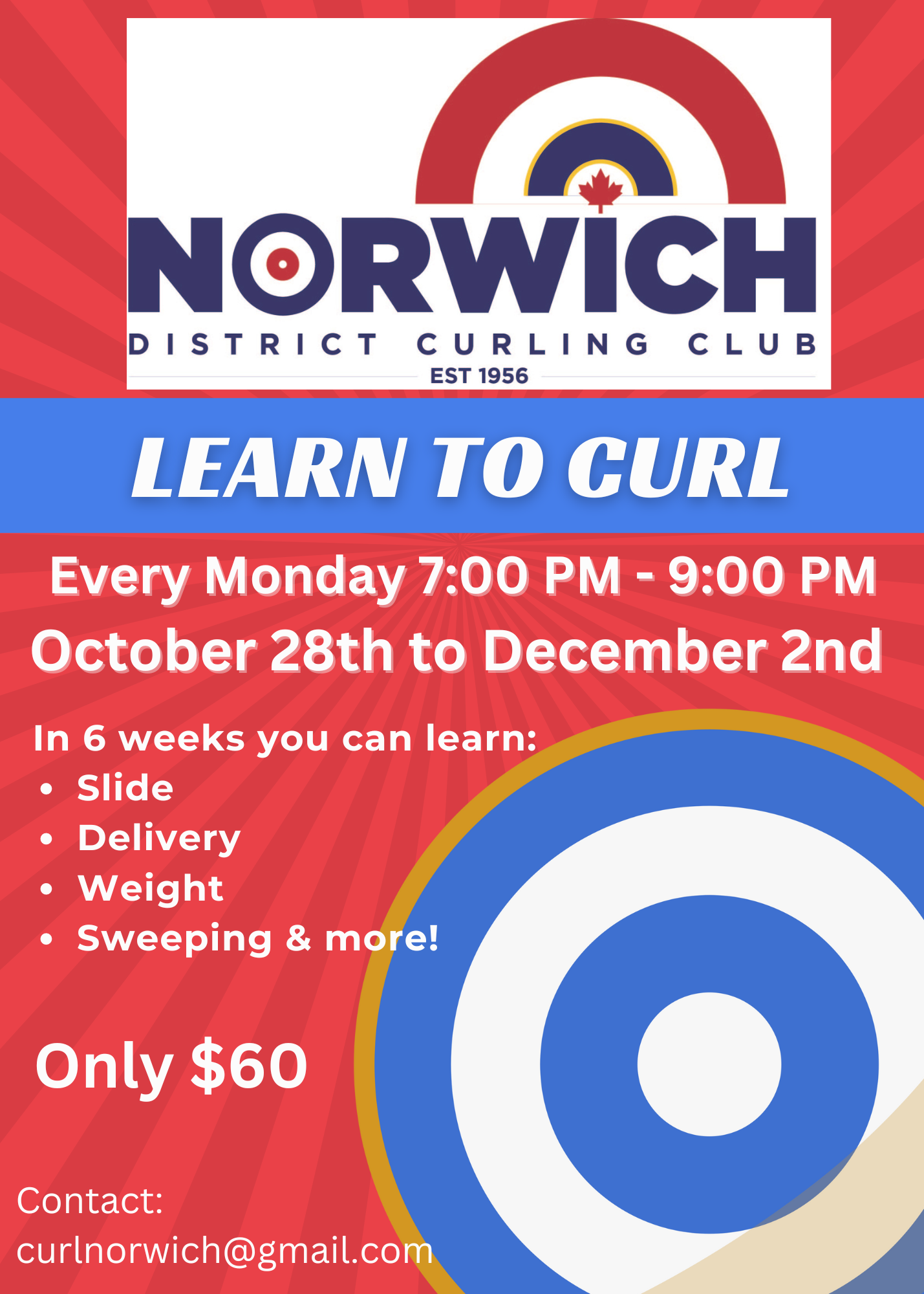 The Norwich District Curling Club wish to acknowledge the generous ...